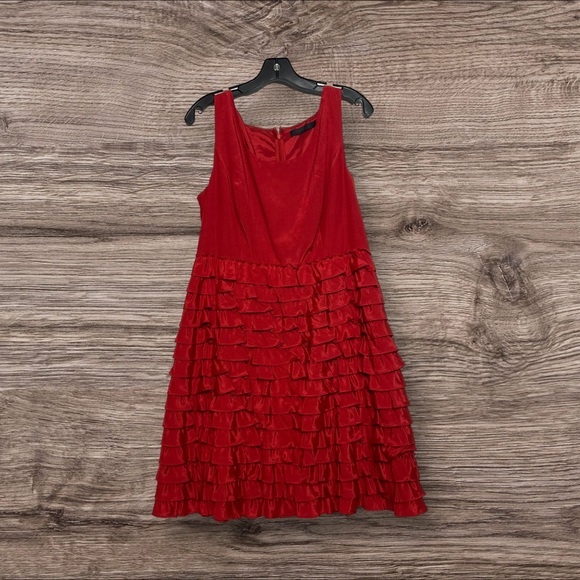 The Limited | Dresses | Radiant Red Ruffled Dress By The Limited Event ...